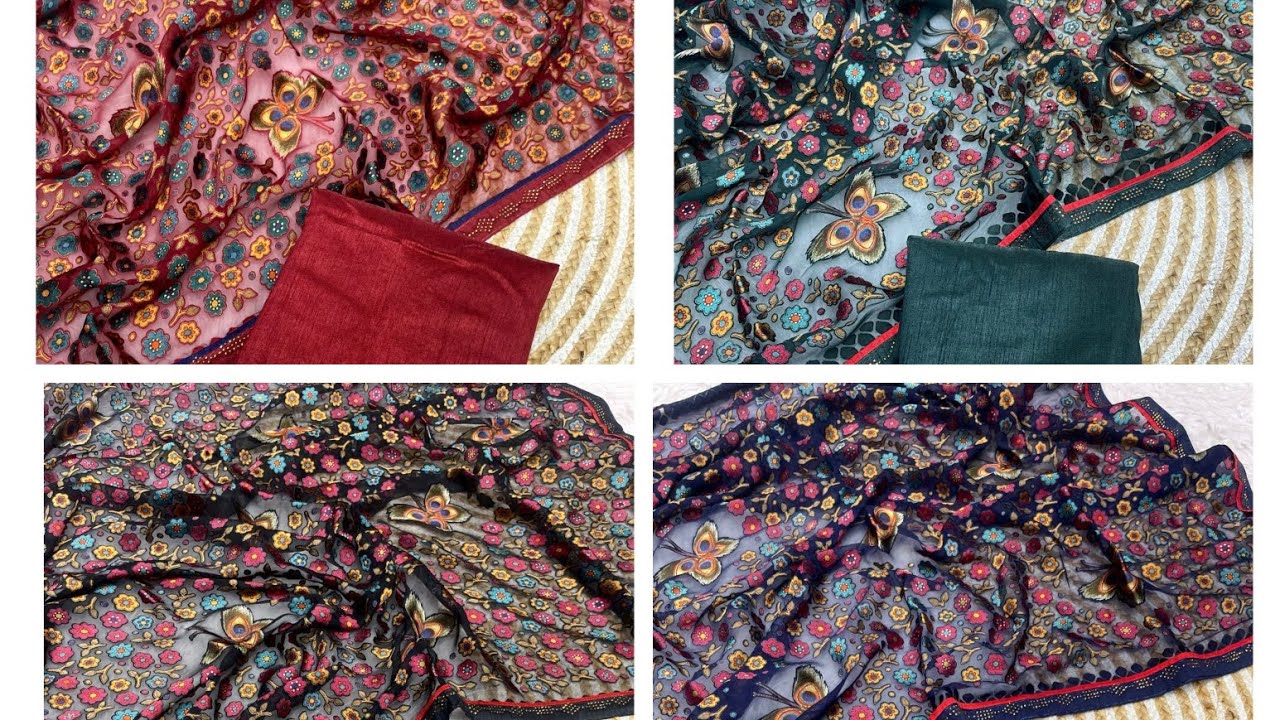 New Fabric With Seroski Work Cut Braso saree #onlineshopping #sarees # ...