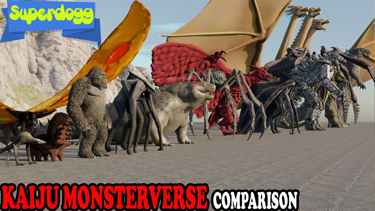 Kaiju Dimensions in the ⓂⓄⓃⓈⓉⒺⓇⓋⒺⓇⓈⒺ - Size Comparison 3D Animation ...
