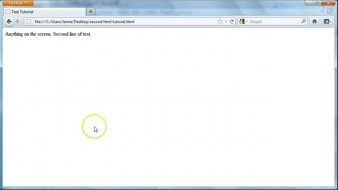 Html Tutorial 2 Adding And Spacing Text Youtube 5539