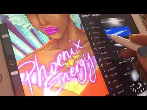 Creating Light effects with Lightpen brush on Procreate | Proceate ...