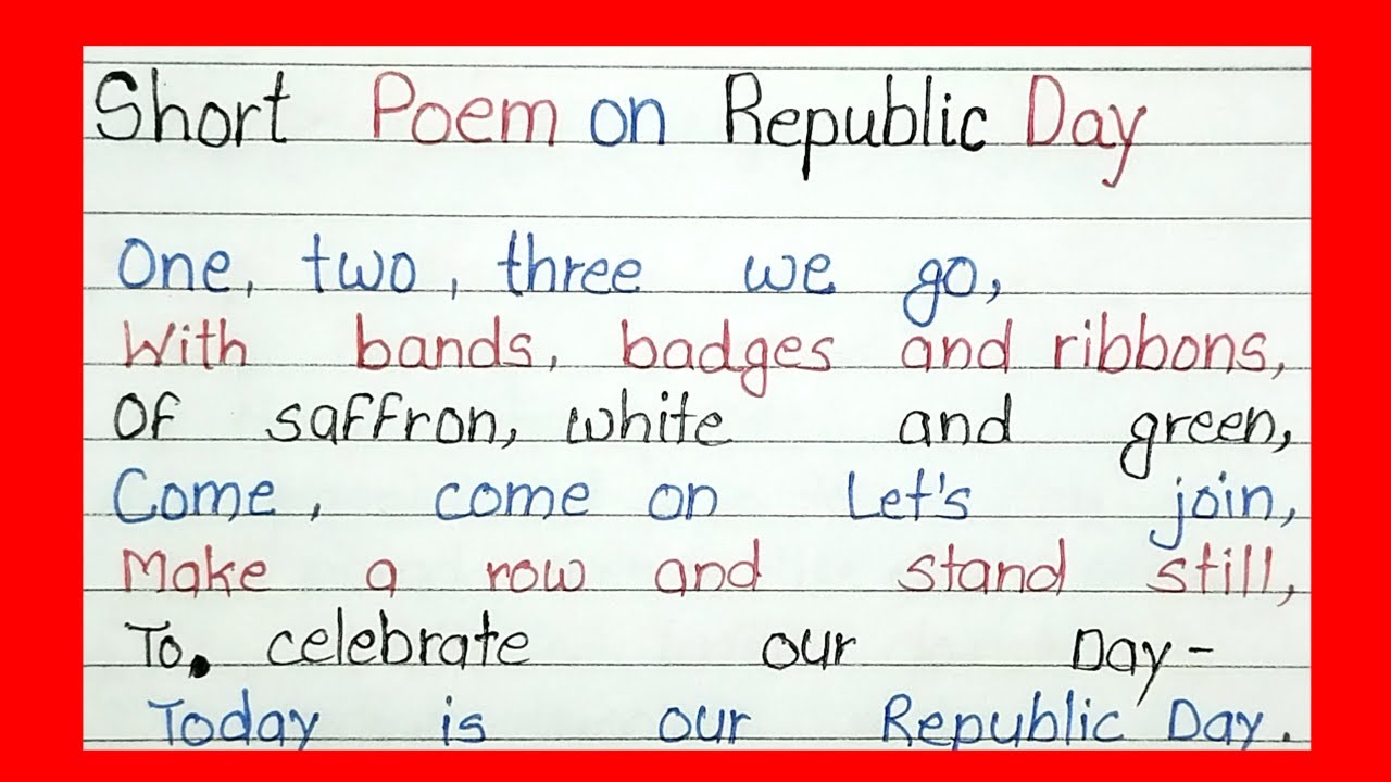 Best poem on Republic Day ( 26 January ) in English - YouTube