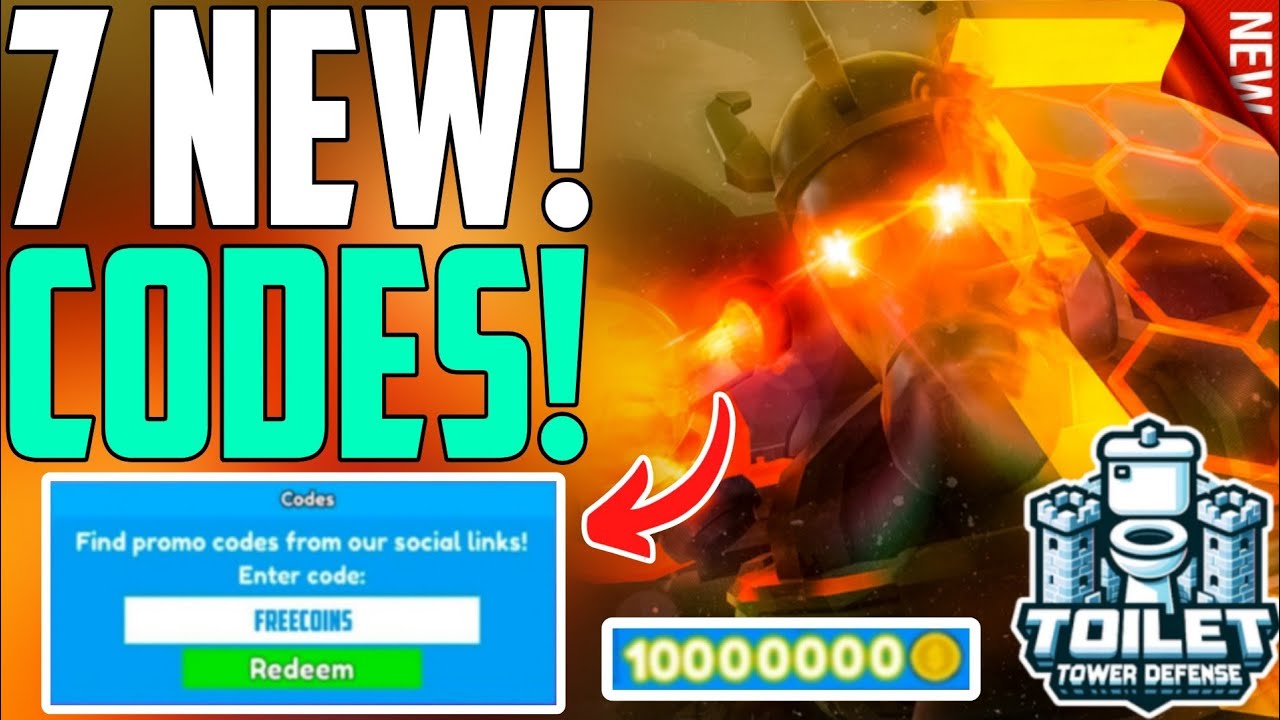 *NEW*ALL WORKING CODES FOR TOILET TOWER DEFENSE - ROBLOX TOILET TOWER ...