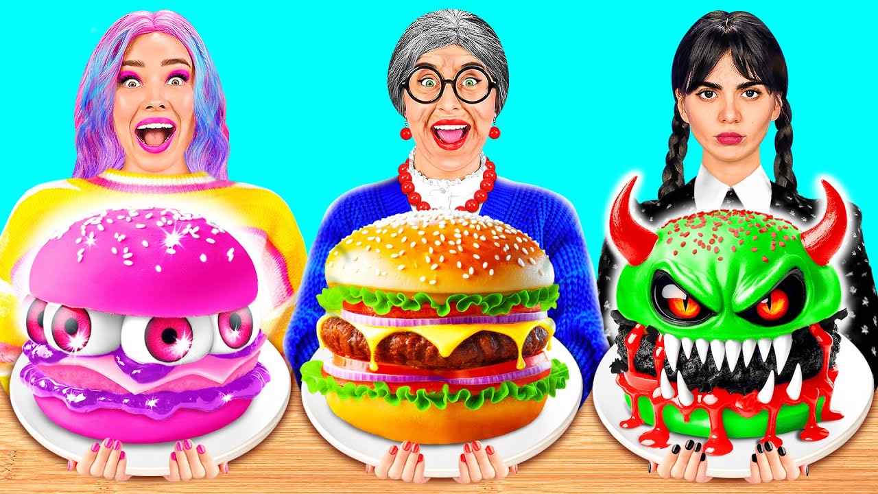 Wednesday vs Grandma Cooking Challenge | Awesome Kitchen Tricks by Fun ...