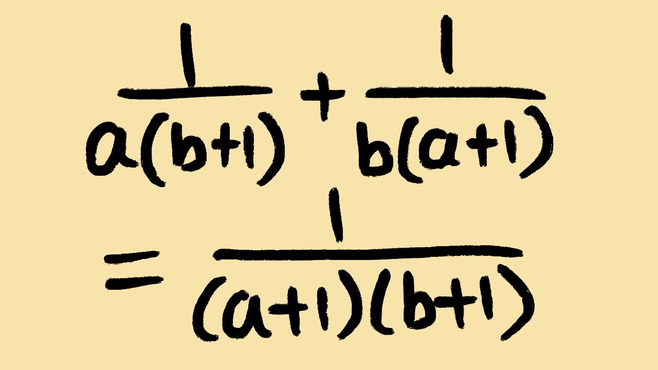 Solving For 1 a 1 b YouTube