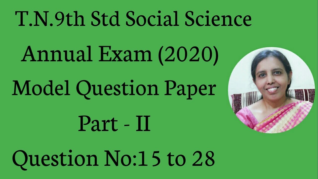 T N 9th Std Social Science Annual Exam 2020 Model Question Paper Part t-n-9th-std-social-science-annual-exam-2020-model-question-paper-part