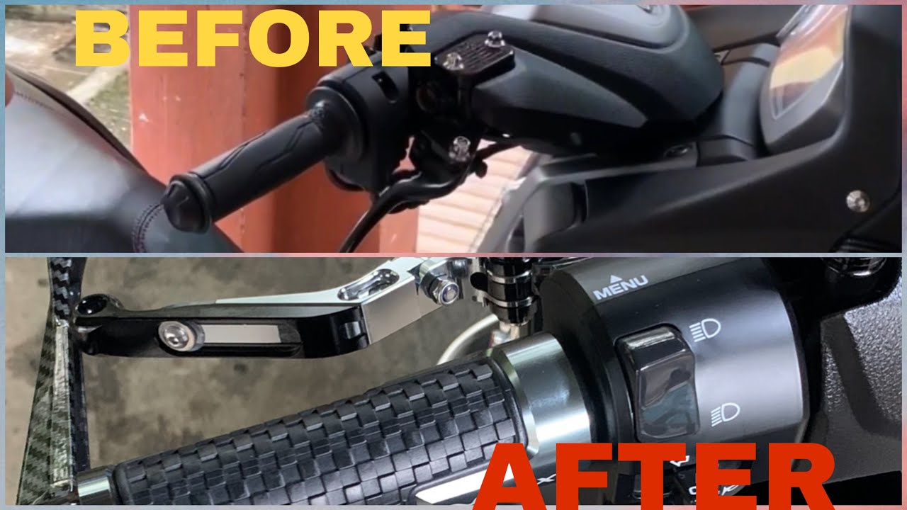 How to change Nmax handle bar end, handle grip and handle break - YouTube