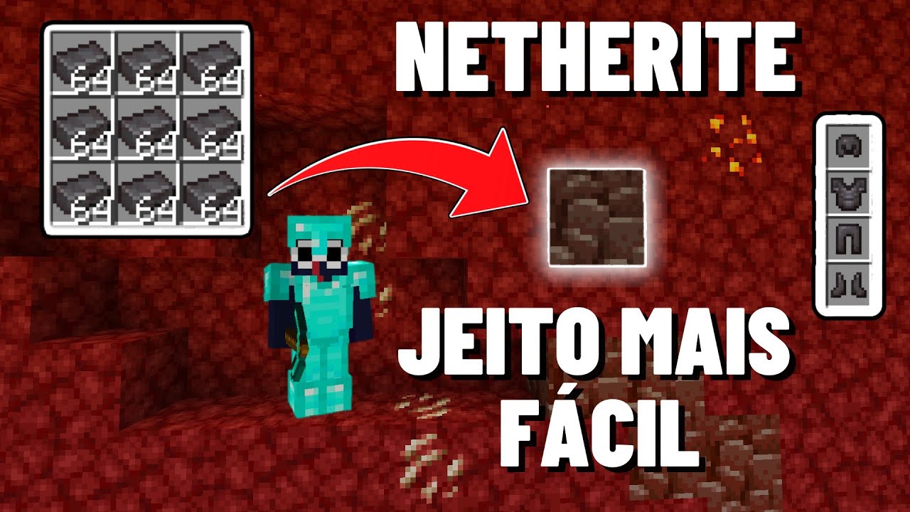 COMO ACHAR e PEGAR NETHERITE DO JEITO MAIS FÁCIL no MINECRAFT SURVIVAL ...