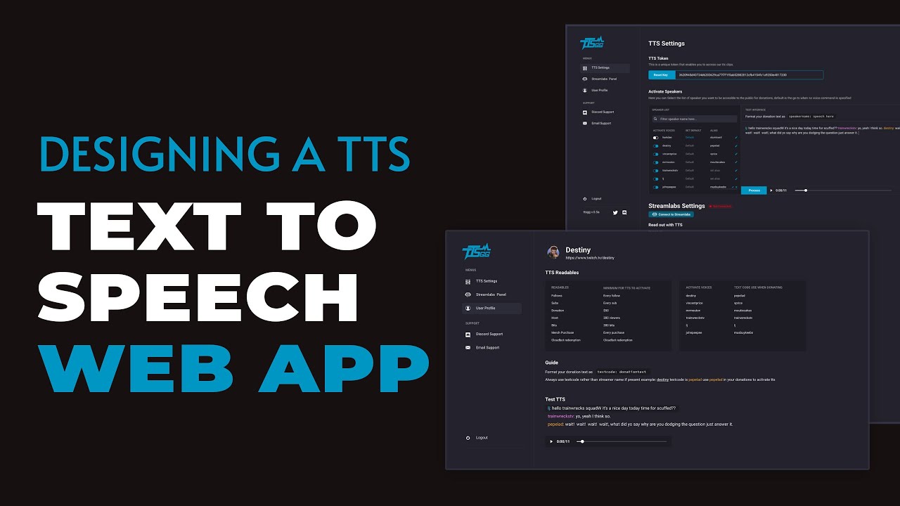 A Dark Mode UI TTS Website App Interface Concept in Figma (Redesign and ...