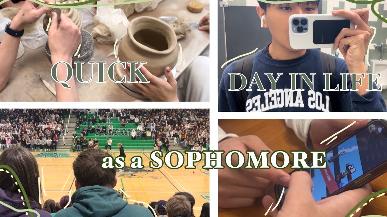 QUICK DAY IN LIFE as a SOPHOMORE 📚I being with friends, working ...