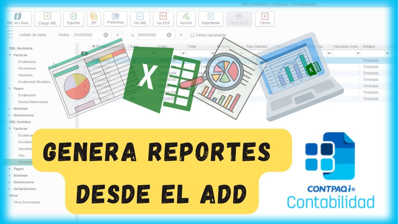 Cómo hacer reportes en el ADD ContPAQi Contabilidad | Vistas ...