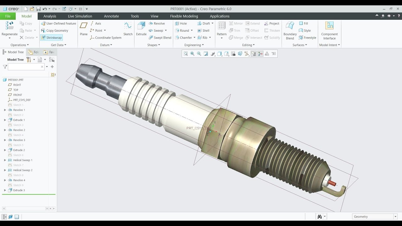 Spark plug in 3D | Spark plug design | Spark plug drawing | Spark Plug ...