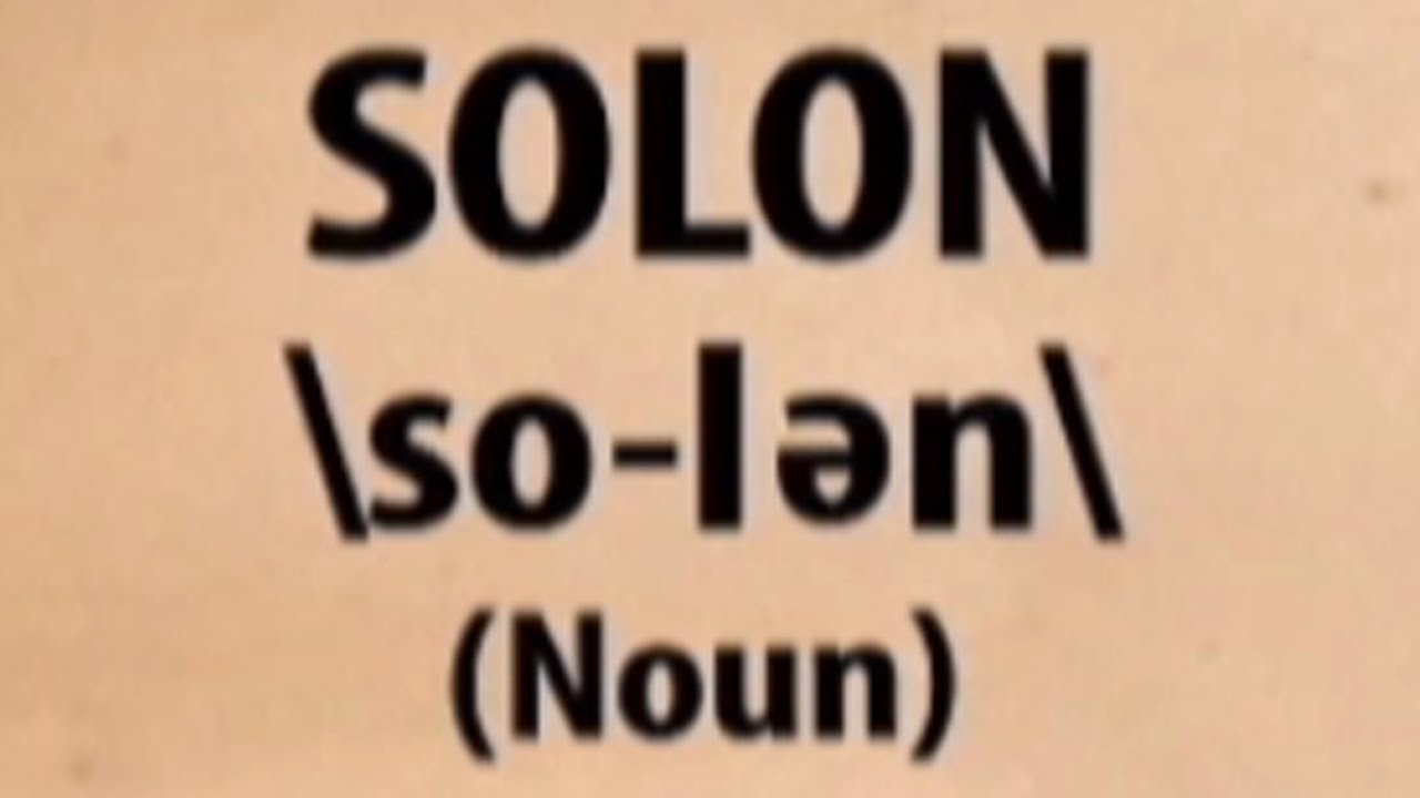Solon | Word for the Day - YouTube