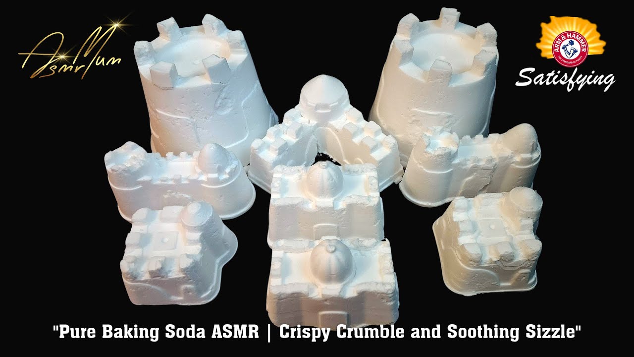 ASMR:mini castle with fresh Baking Soda | ASMR Crumble & Magic Sounds"# ...