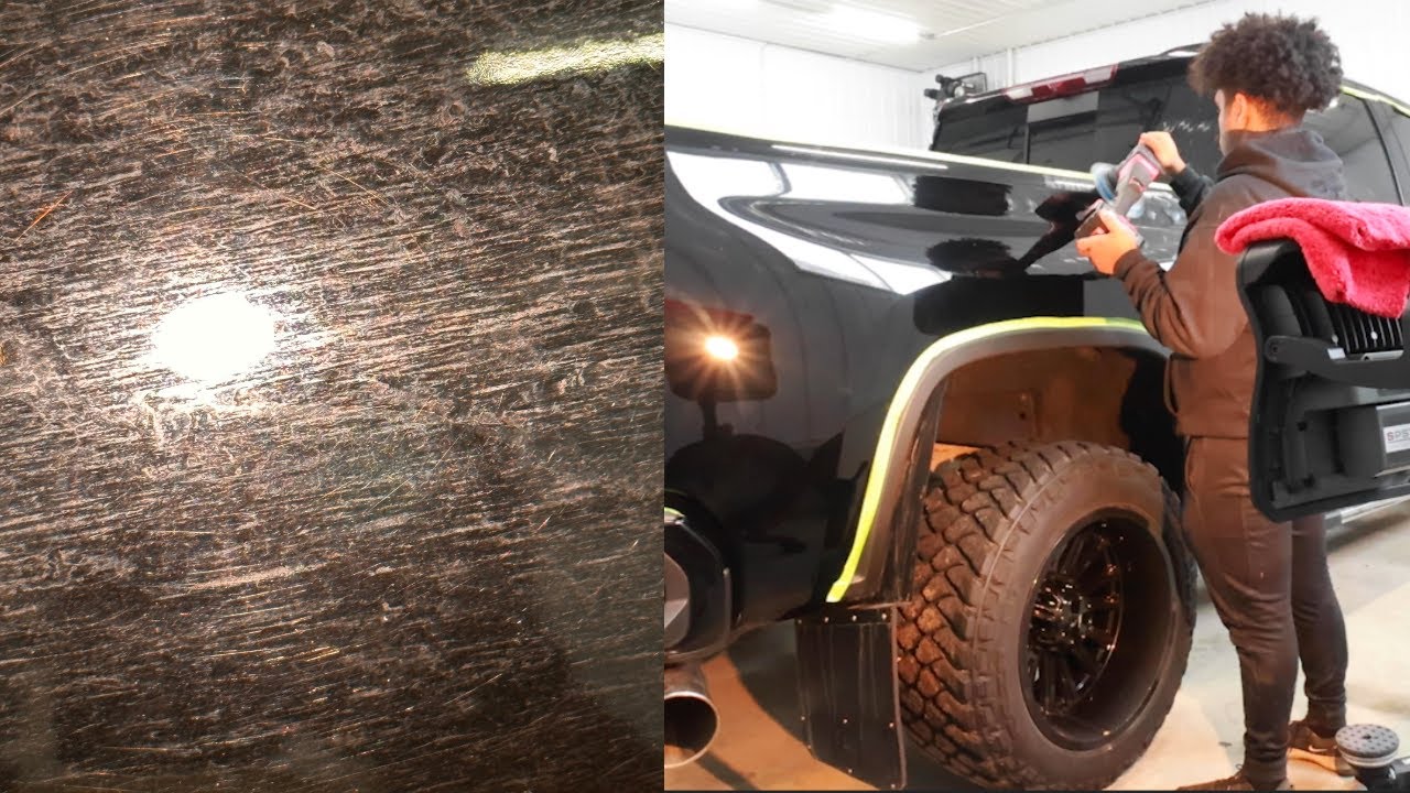 Polishing And Ceramic Coating Hammered Black Paint! | Start To Finish ...