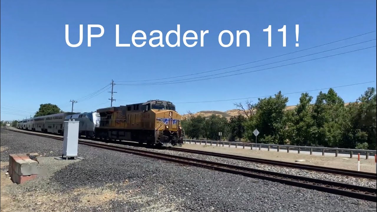 UP 5408 Flying South With Amtrak 11 in tow! - YouTube