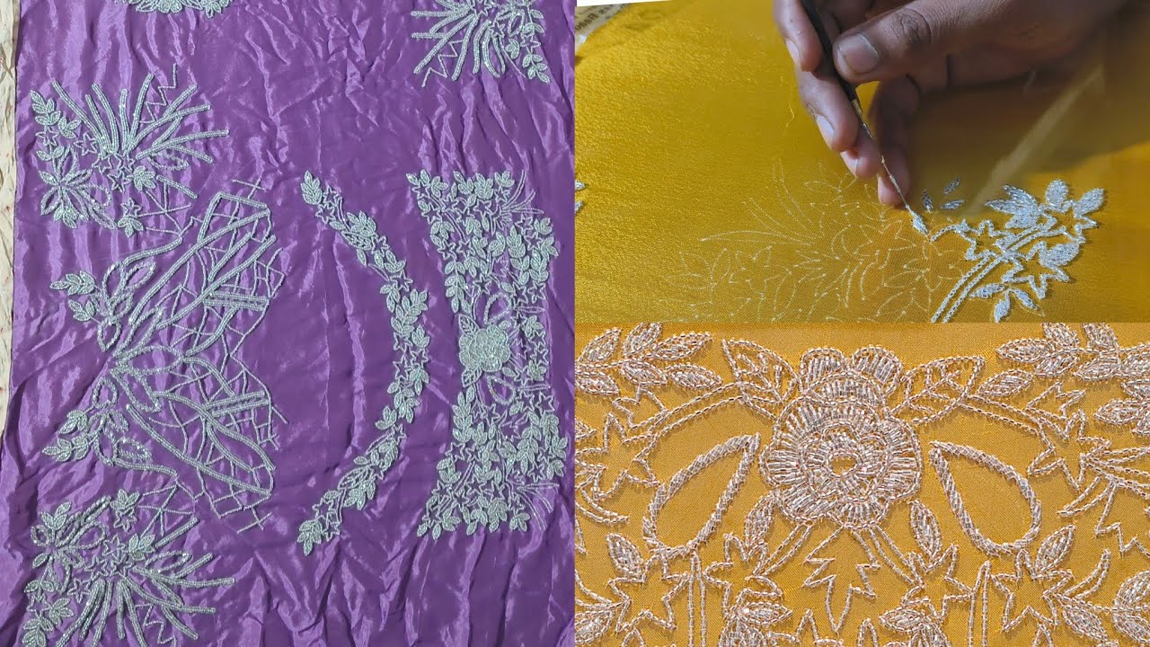 Aari hand work new design lehenga blouse parts #ASAarihandwork - YouTube
