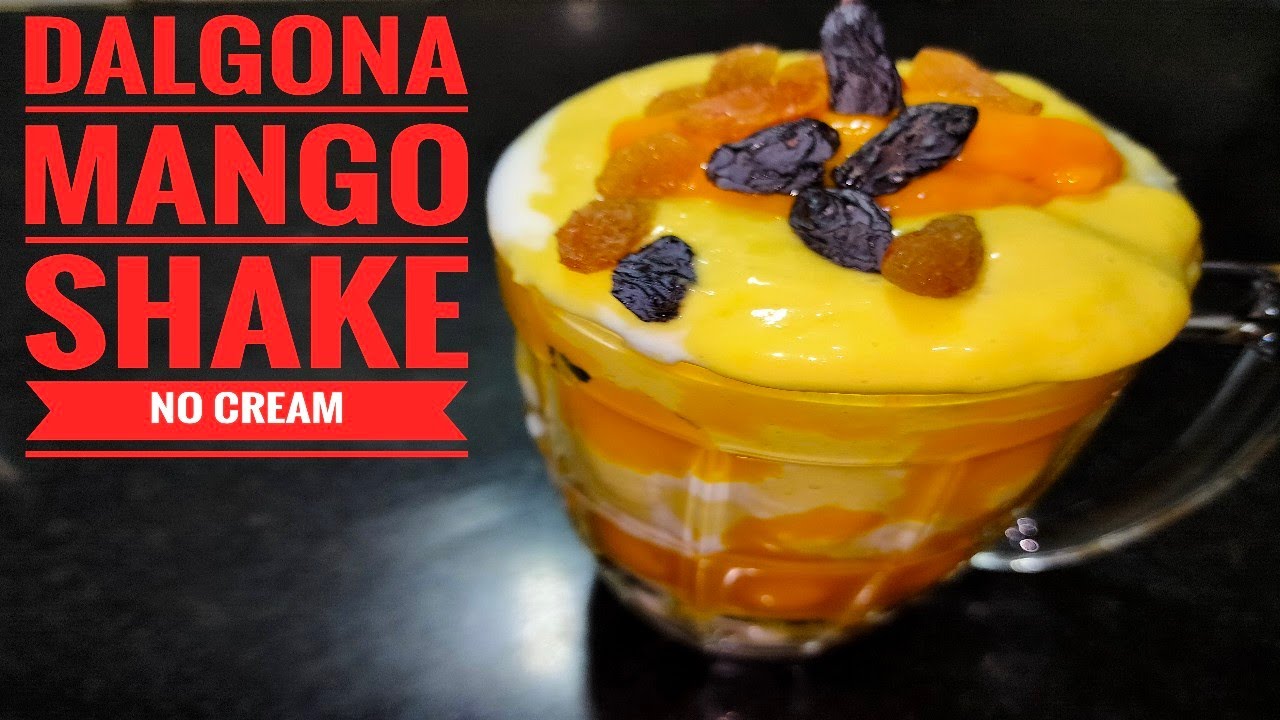 3 step Mango Dalgona milkshake | Double Mango Dalgona - YouTube