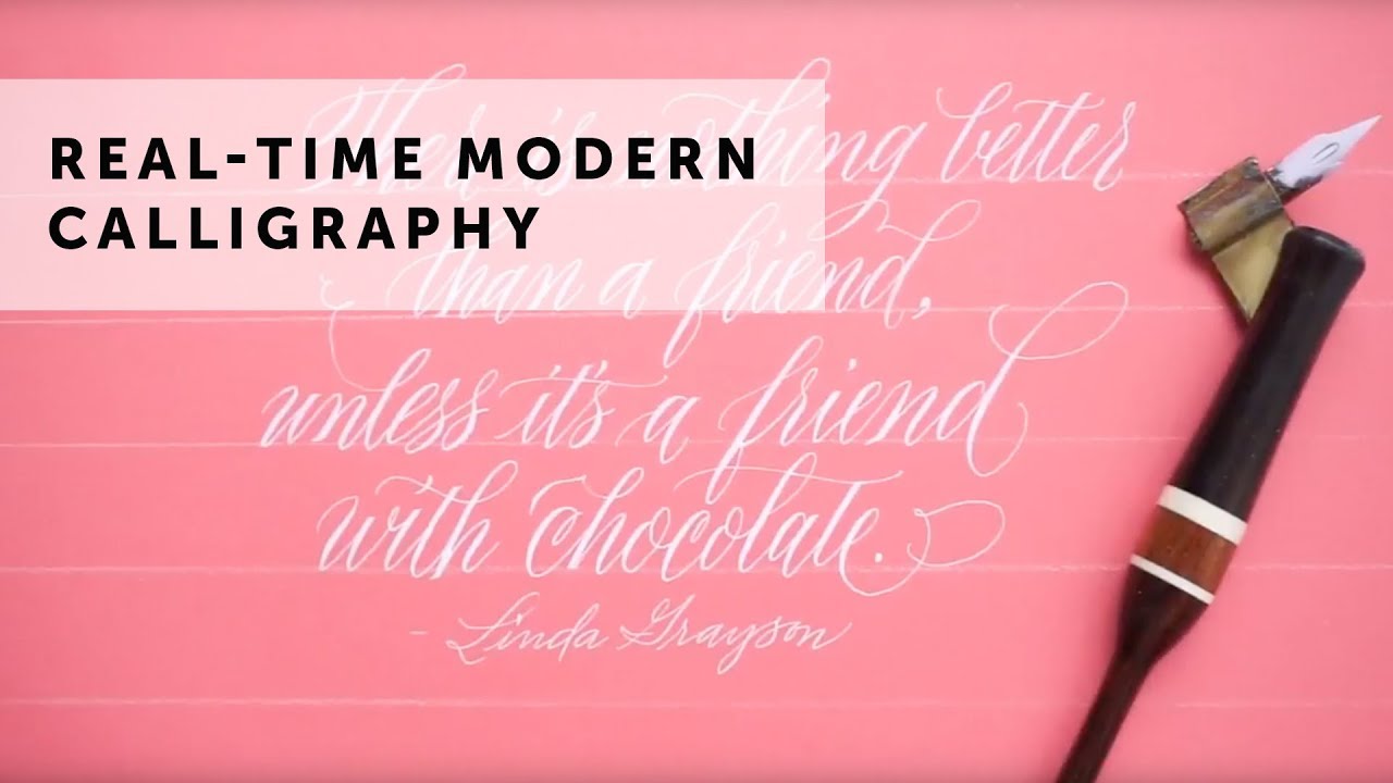 A Friend With Chocolate | Modern Calligraphy Inspirational Quote - YouTube
