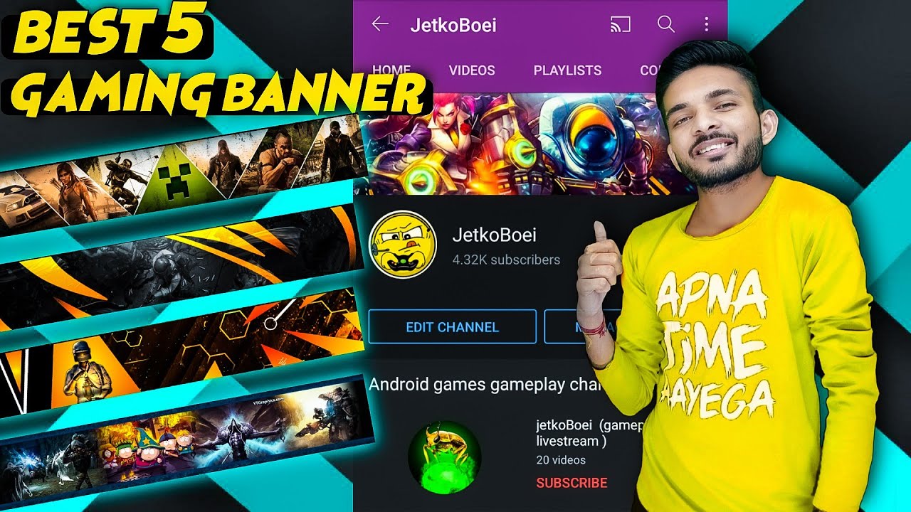 top 5 youtube gaming banner template for free 2021 | youtube banner ...