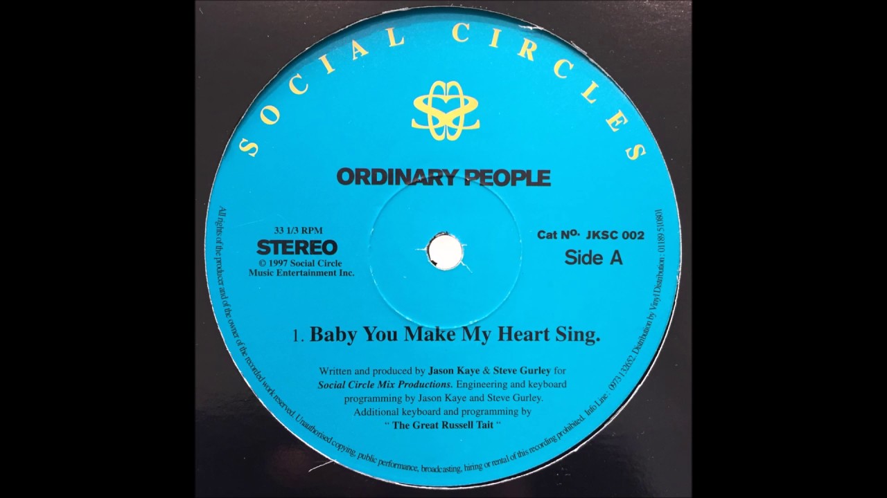 Ordinary People - Baby You Make My Heart Sing - YouTube