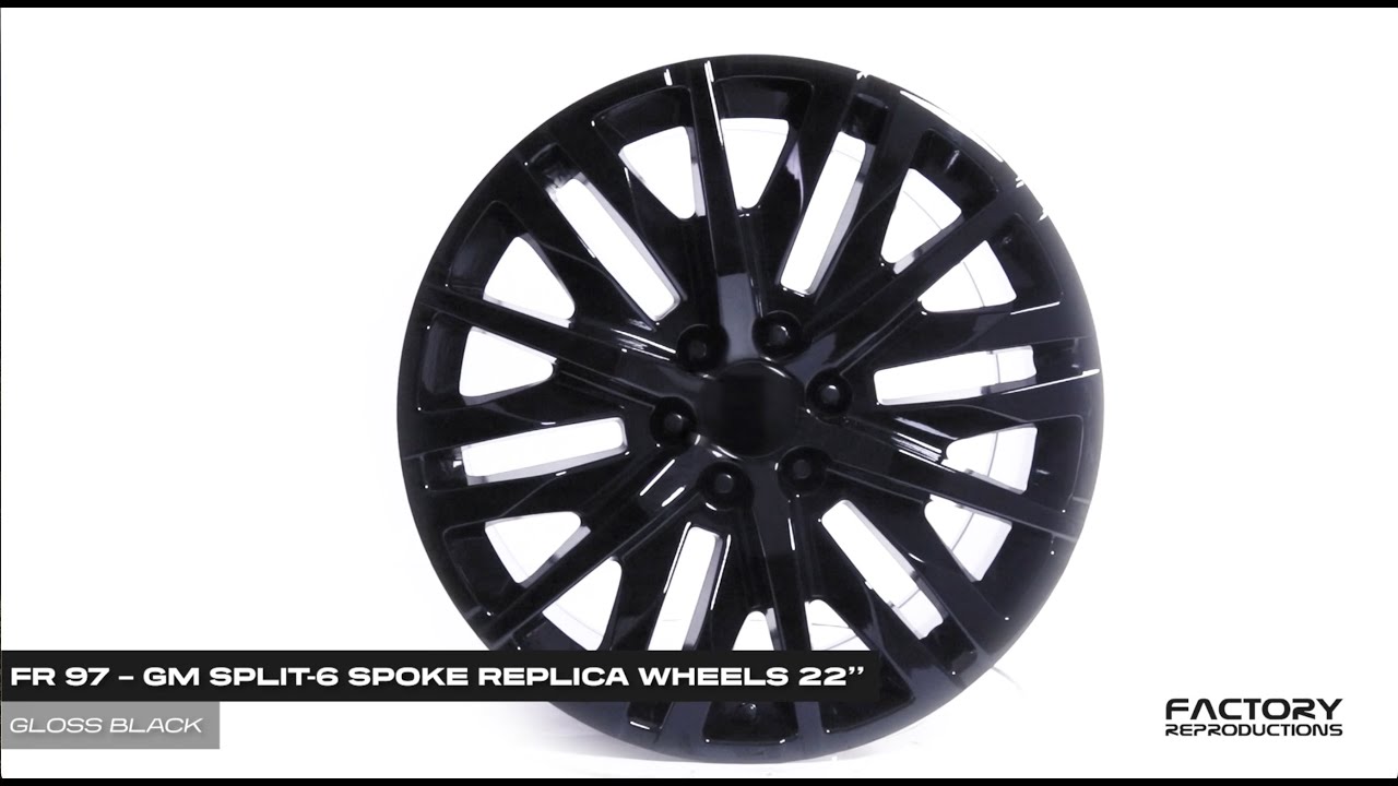 FR 97 – GM SPLIT-6 SPOKE REPLICA | Gloss Black - YouTube