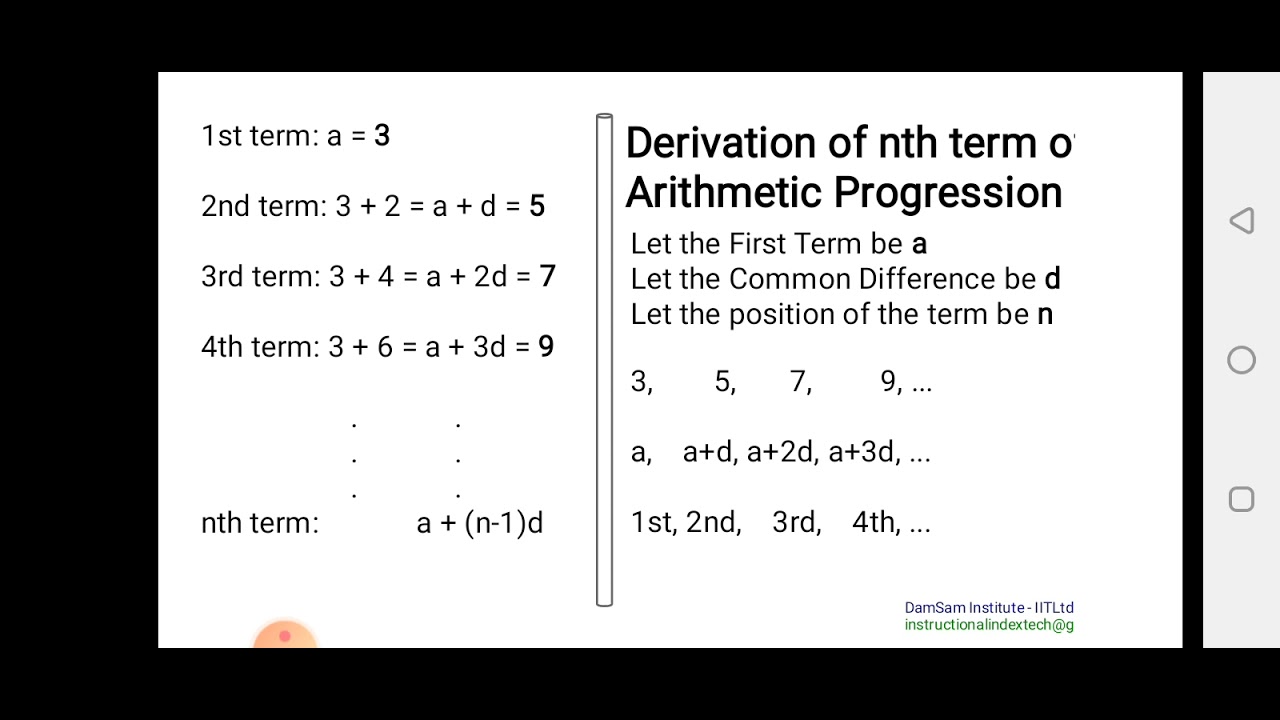 Derivation of Sum of AP - YouTube