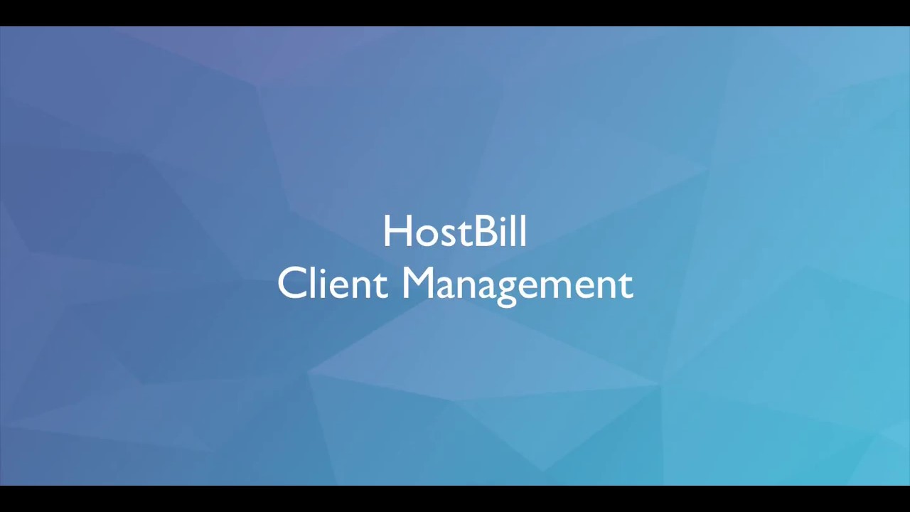 HostBill Client Management - YouTube