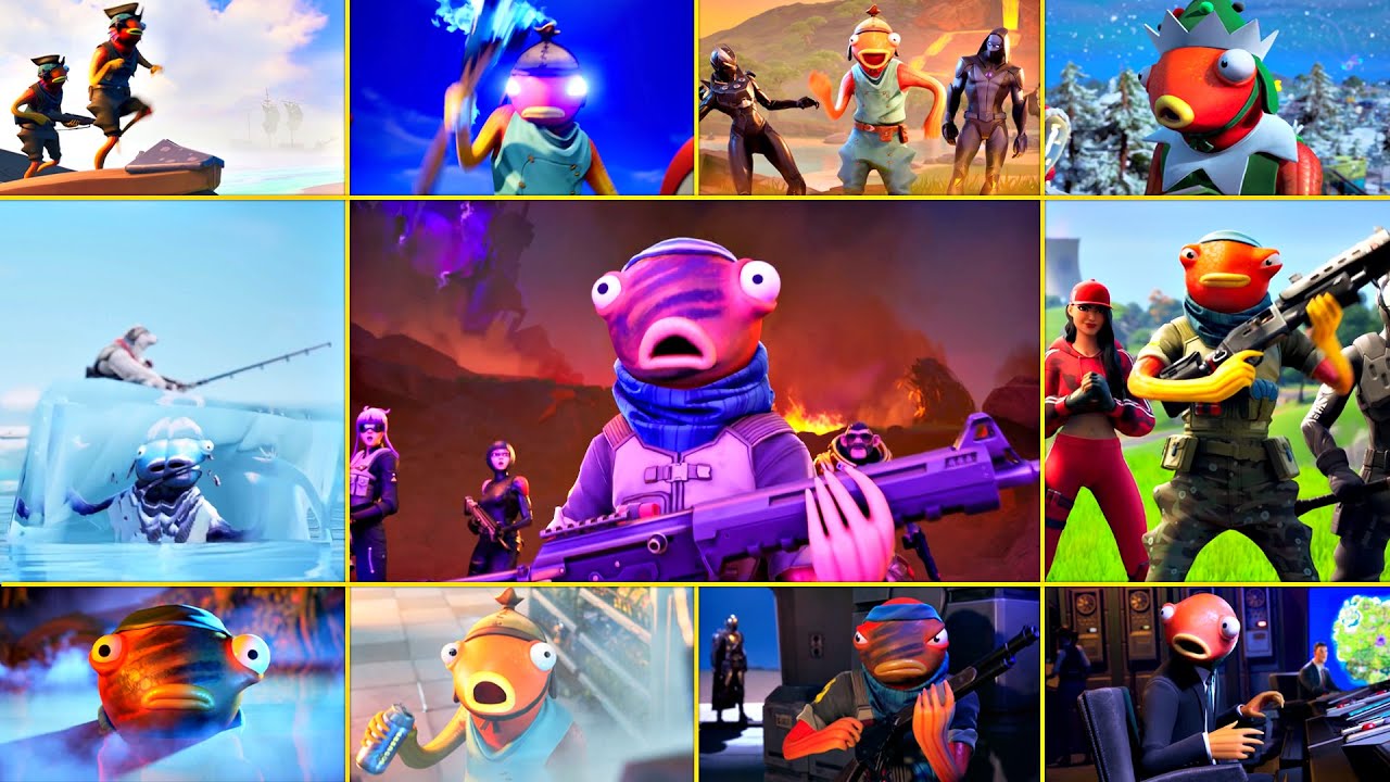 Evolution of Fishstick in All Fortnite Trailers, Shorts & Cutscenes ...
