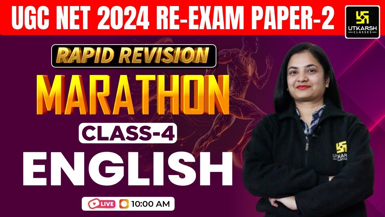 UGC NET RE Exam Marathon | UGC Paper 2 English | Rapid Revision ...