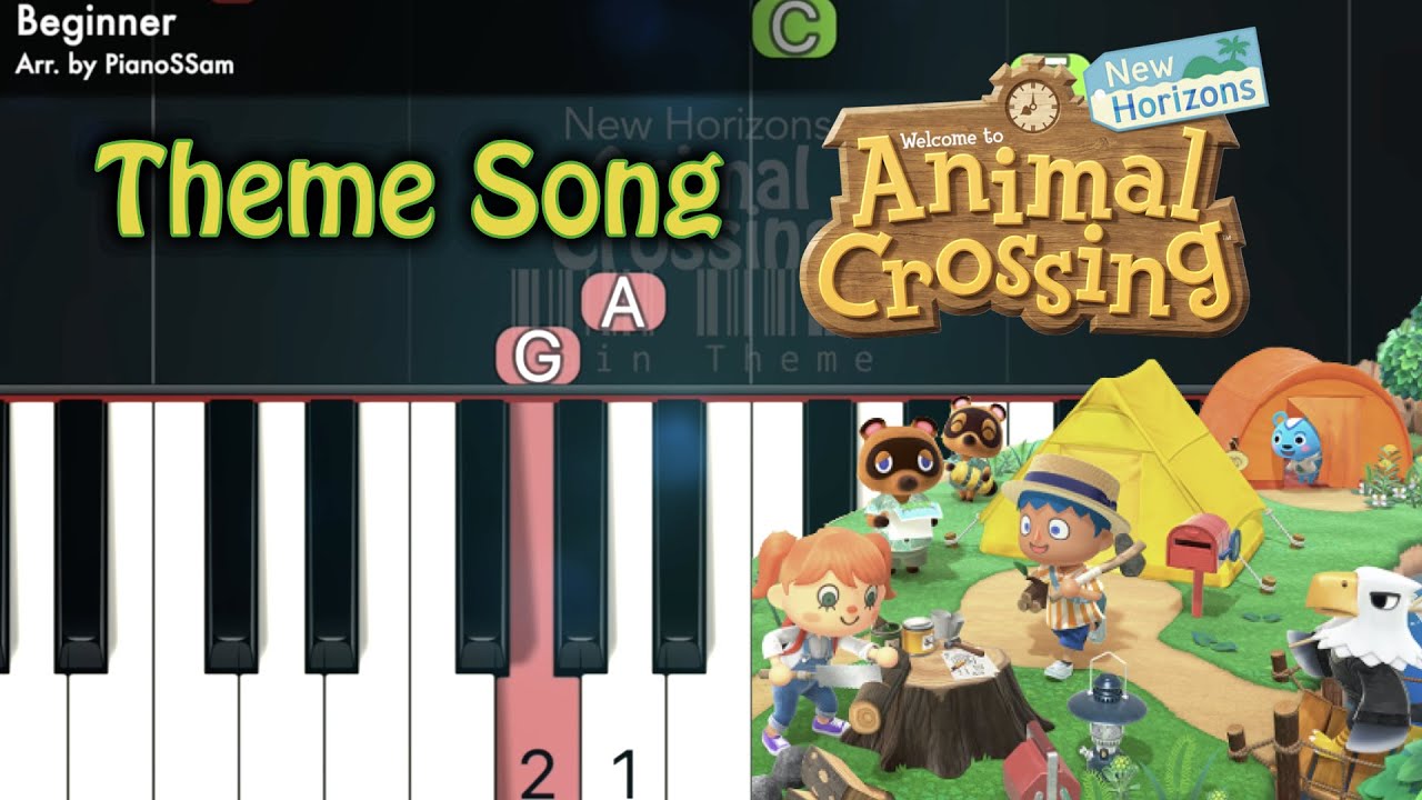 [Beginner] Main Theme - Animal Crossing: New Horizons | Piano Tutorial ...