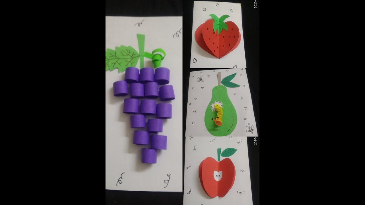 Paper 3D Fruits Crafting - YouTube