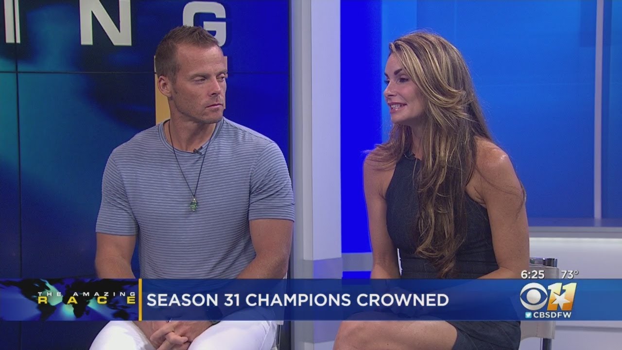 Winners Of "The Amazing Race" Stop by CBS 11 - YouTube