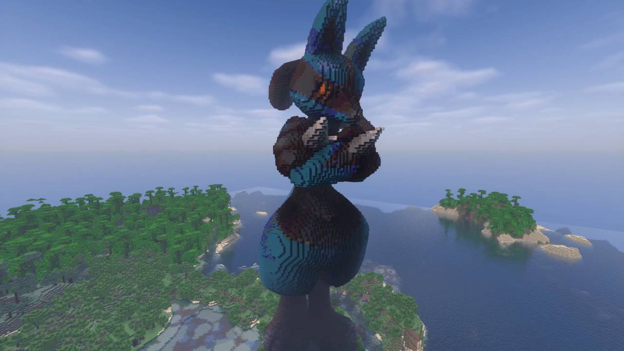 Minecraft Lucario Build - Pokemon - YouTube