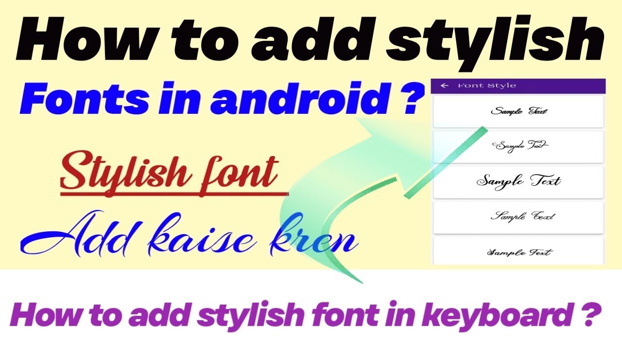 How to add stylish font in Android | Add stylish font in mobile ...