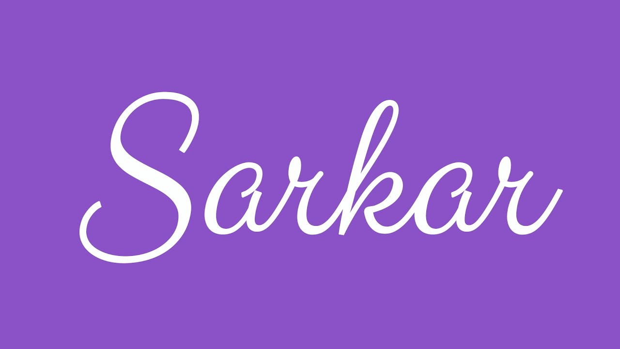 Learn how to Sign the Name Sarkar Stylishly in Cursive Writing - YouTube