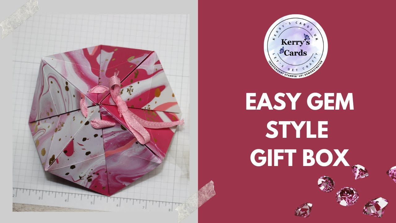 Gem shaped gift box | fancy fold gift box | Origami gem gift box ...