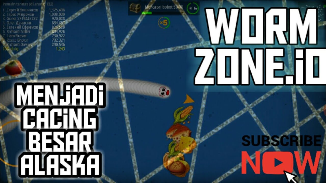 Menjadi cacing besar alaska - worm zone.io indonesia - YouTube
