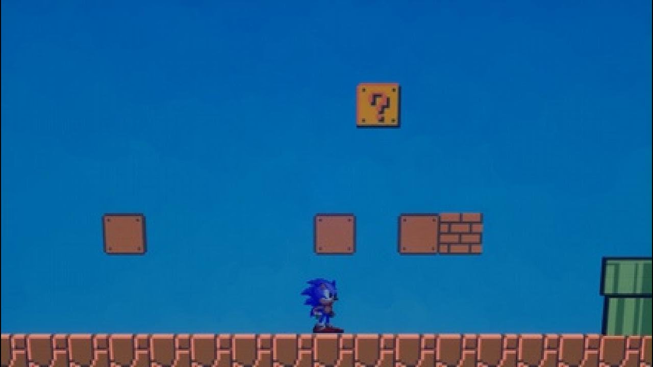 Dreams PS5 Sonic in super mario Bros w1-1 - YouTube