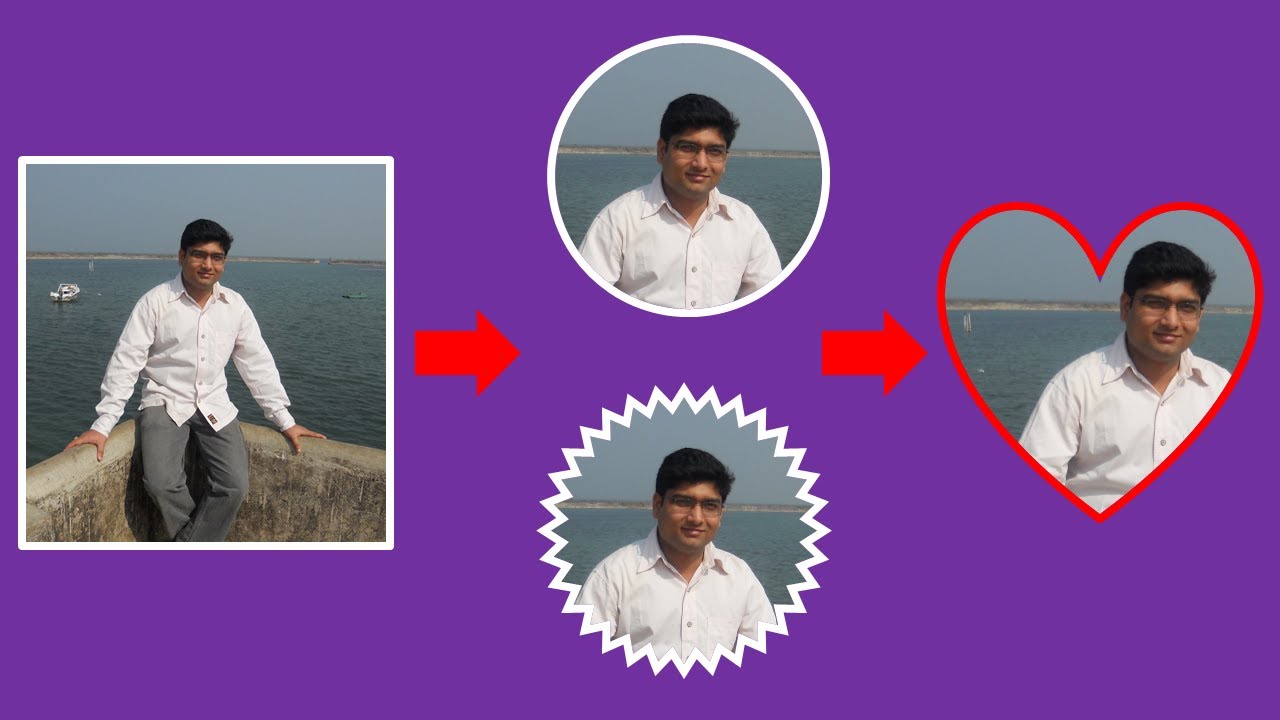 Crop Picture to Circle and Different Shapes in PowerPoint - YouTube