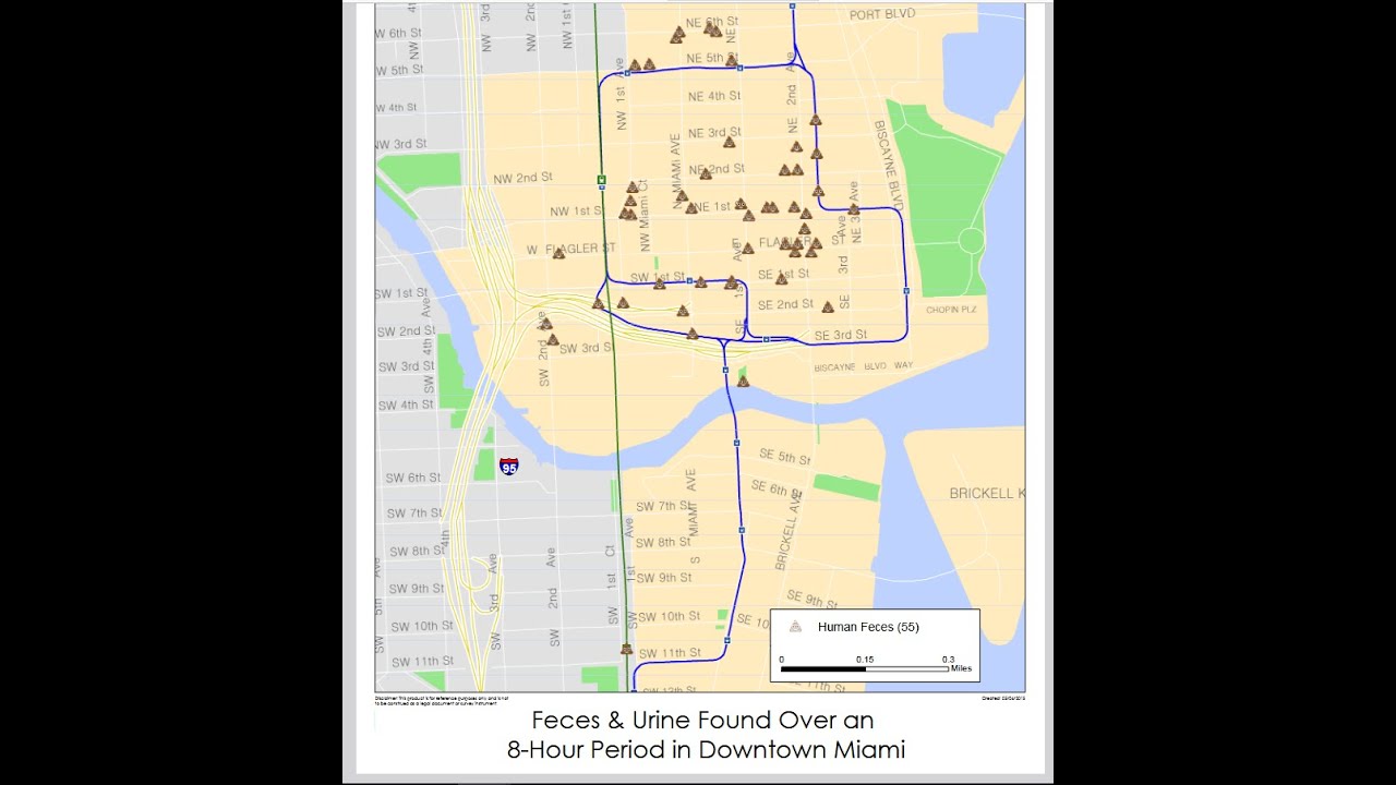 Miami FL Poop Map. Yes, you get one also, Ron DeSanitary! - YouTube