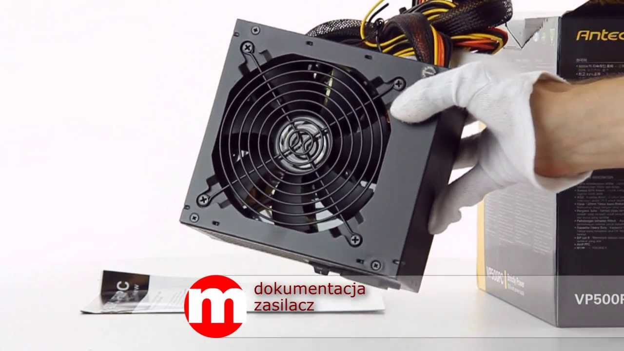 Zasilacz Antec VP 500 - unboxing - YouTube