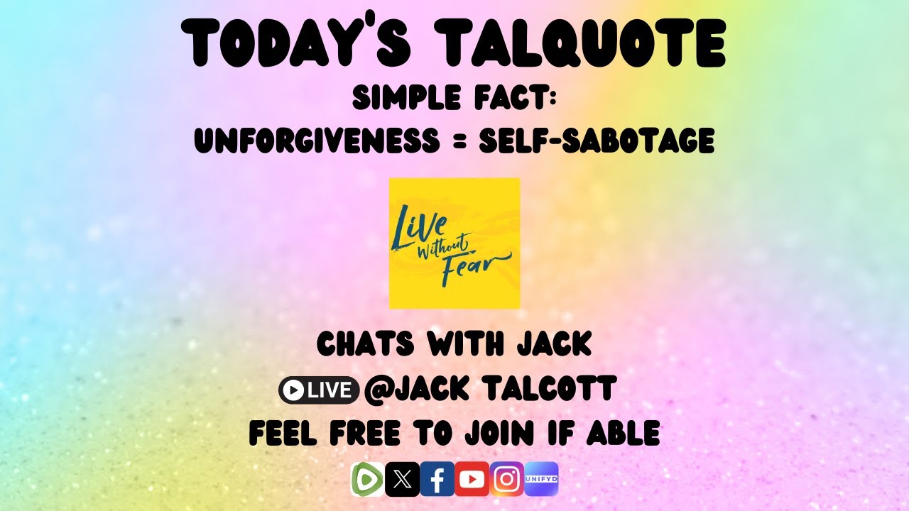 Has Unforgiveness Corrupted You?; Sunday Chats with Jack and Open(ish ...