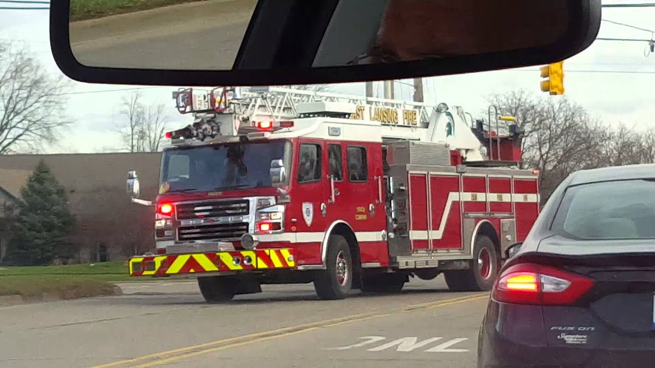 East Lansing Fire Department Truck 11 - YouTube
