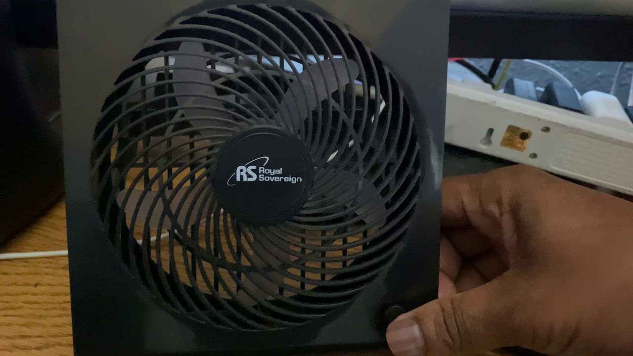 6” Royal sovereign usb box fan - YouTube