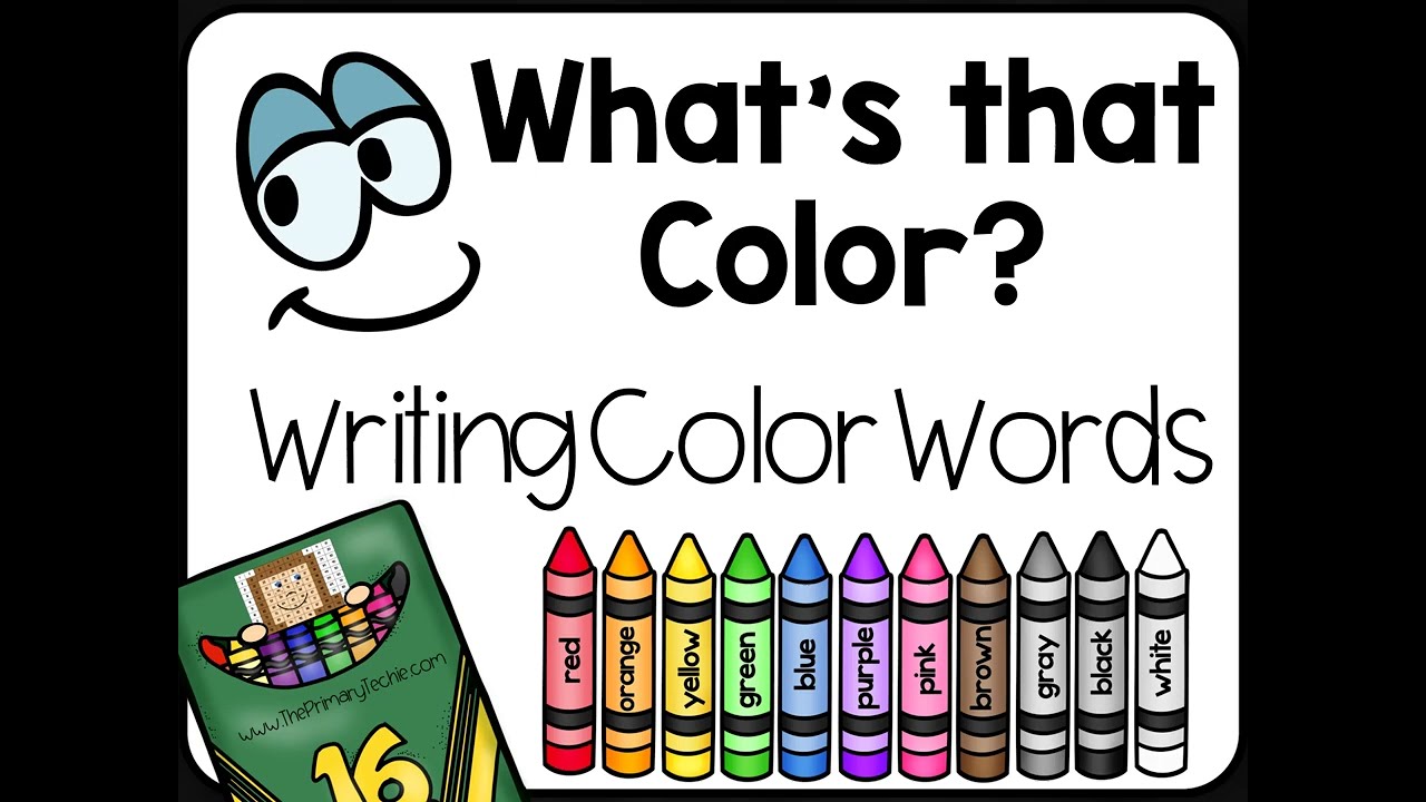 Color Words (with word bank) Back to School - YouTube