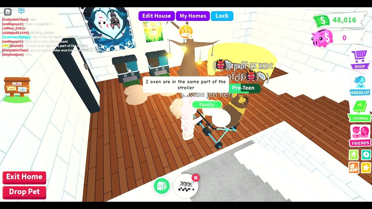 WEIRD TRIPLE STROLLER GLITCH IN ADOPT ME - YouTube