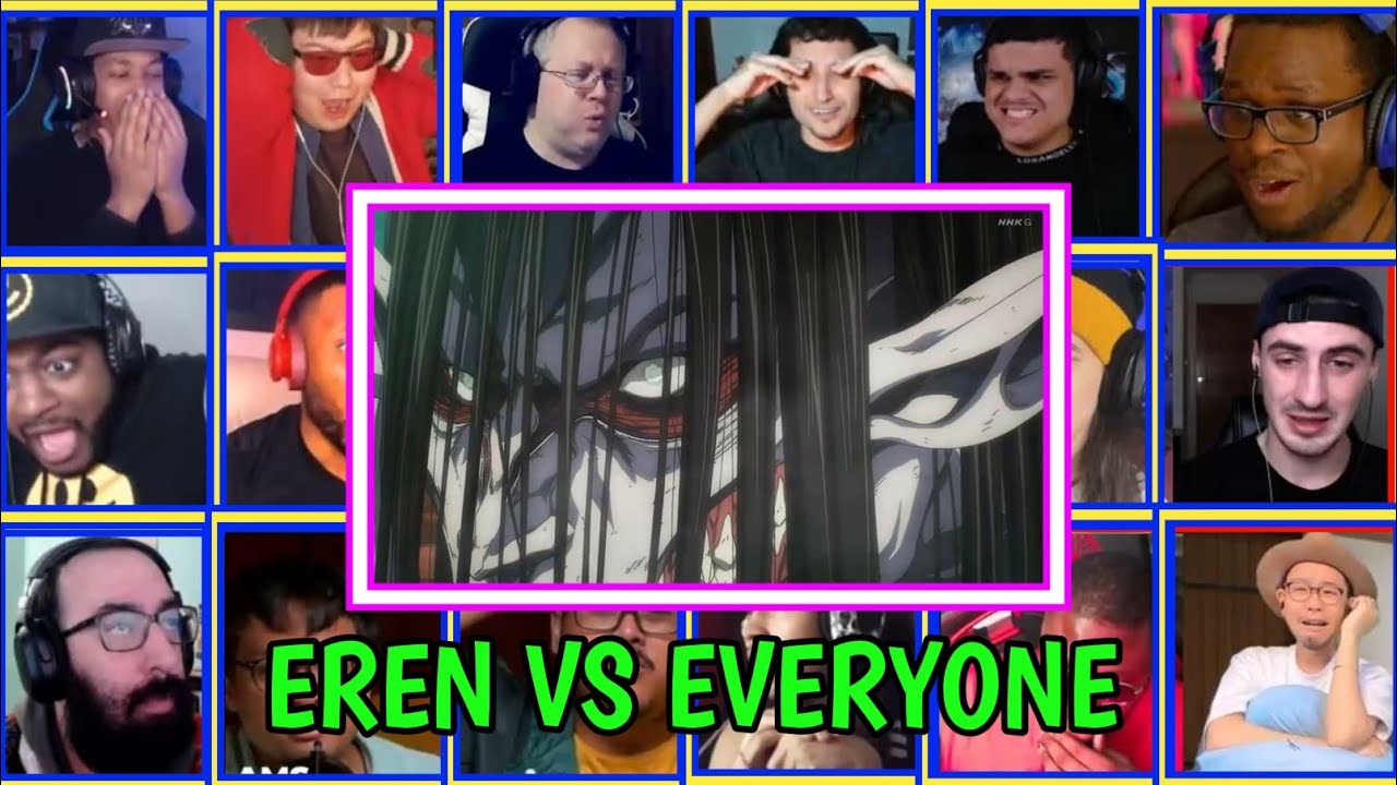 EREN VS EVERYONE | ATTACK ON TITAN SEASON 4 PART 3 EPISODE 1 REACTION ...