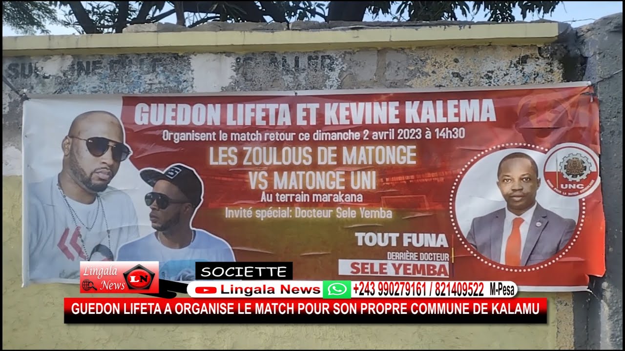 HONORABLE PROVINCIAL GUEDON LIFETA AIME DE LA COMMUNE DE KALAMU MUSUNGI ...