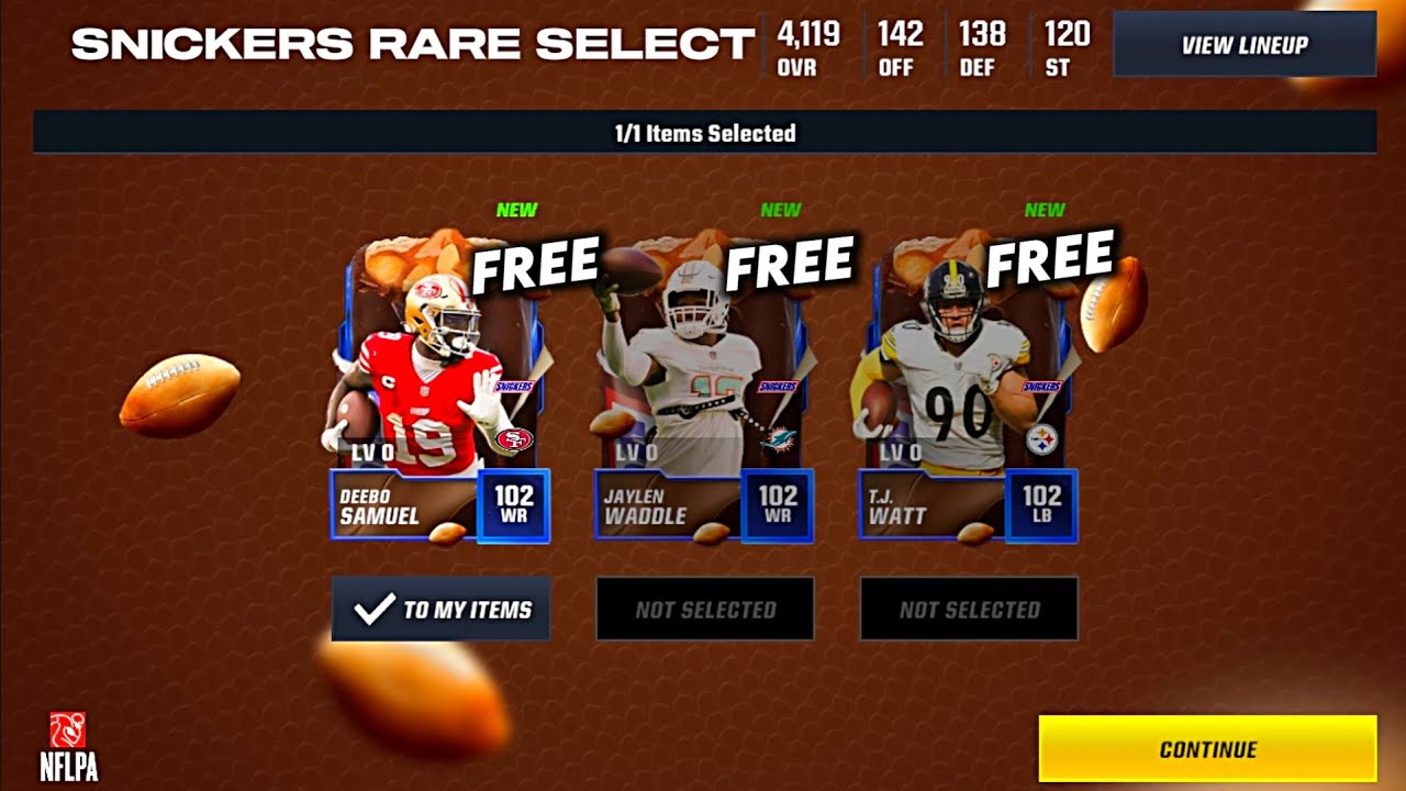 FREE SNICKERS ROOKIE MISTAKE PLAYER! FULL WALKTHROUGH! - Madden Mobile ...