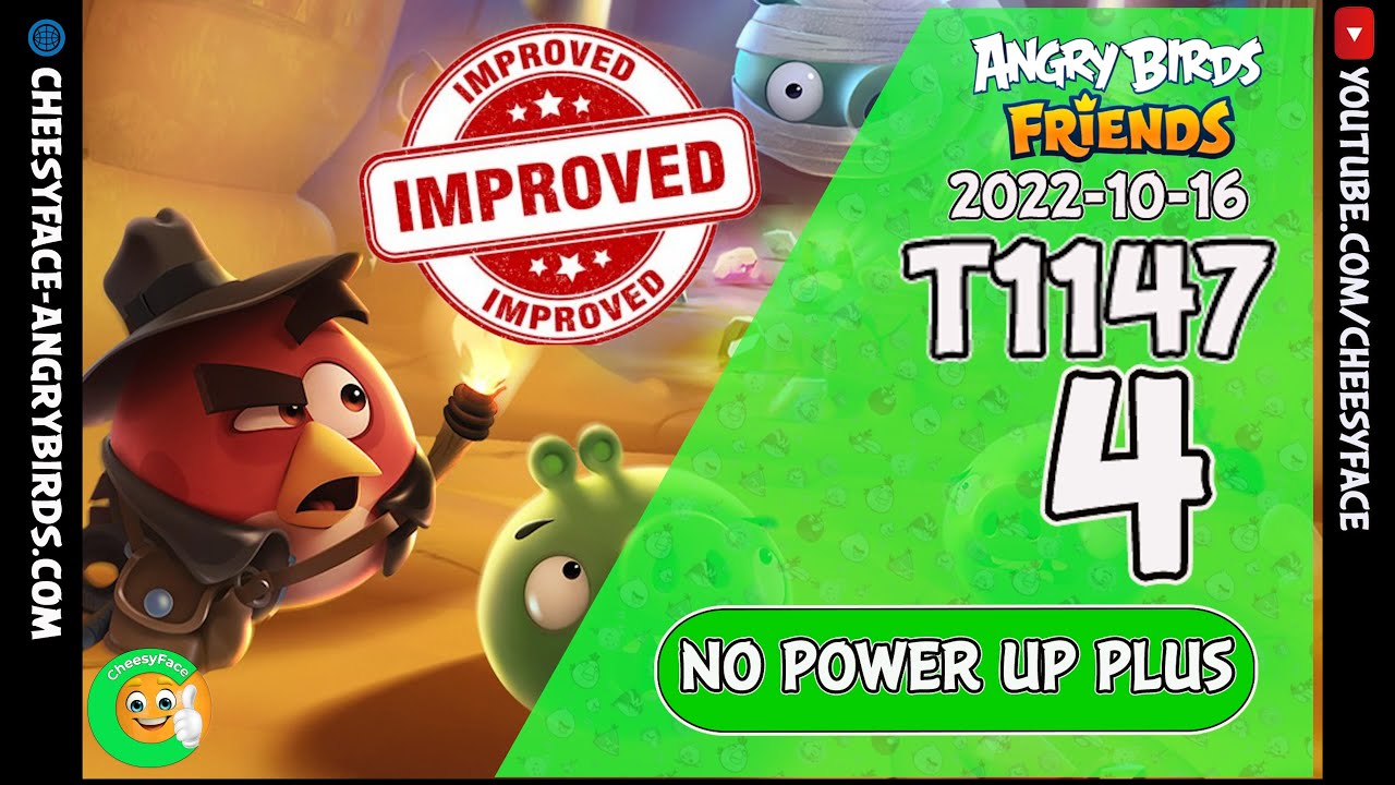 Angry Birds Friends Improved Score Level 4 Tournament 1147 NO Power UP ...